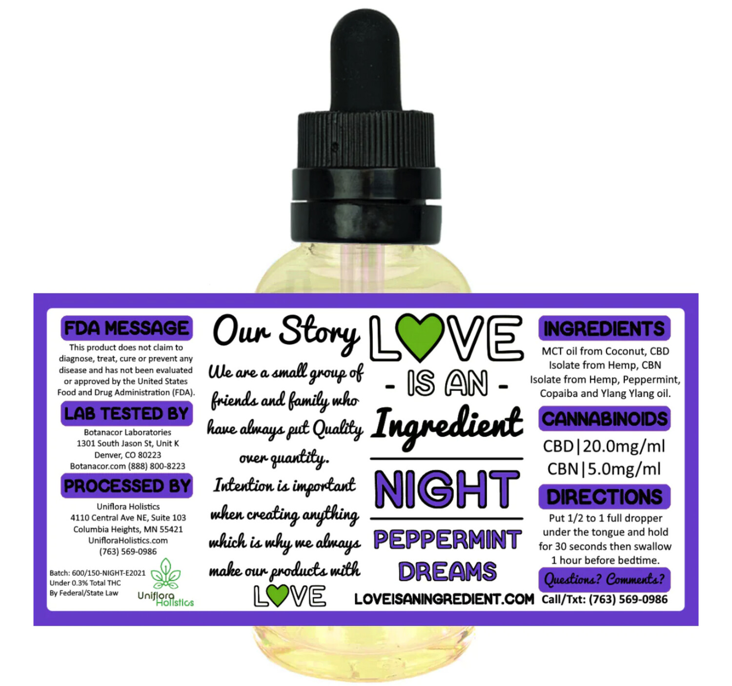 CBD + CBN Night Oil - Peppermint Dreams