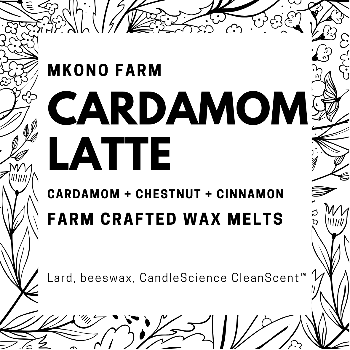 Lard Candle - Cardamom Latte -- Indiana Farm