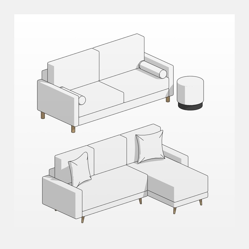 Sofa Revit Families