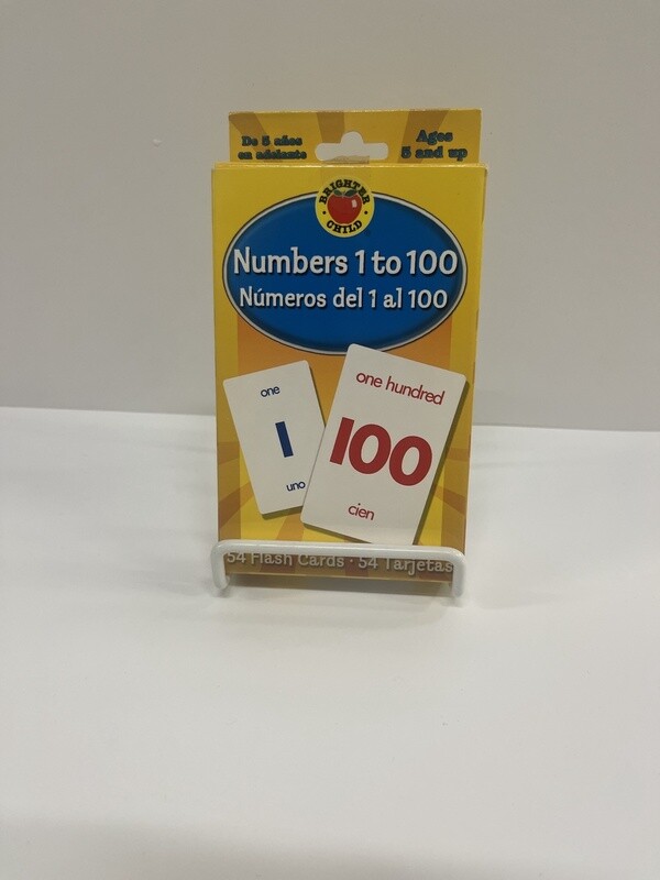 Numbers 1 to 100 : 54 flash cards
