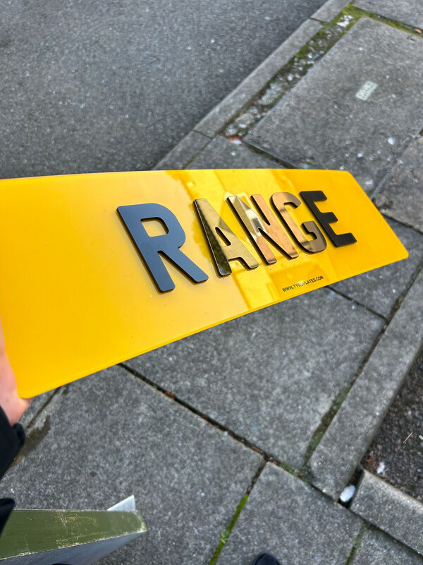 Pair Standard Printed Number Plates