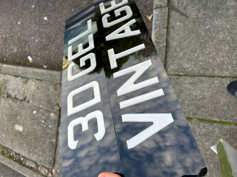 Pair Standard Printed Number Plates