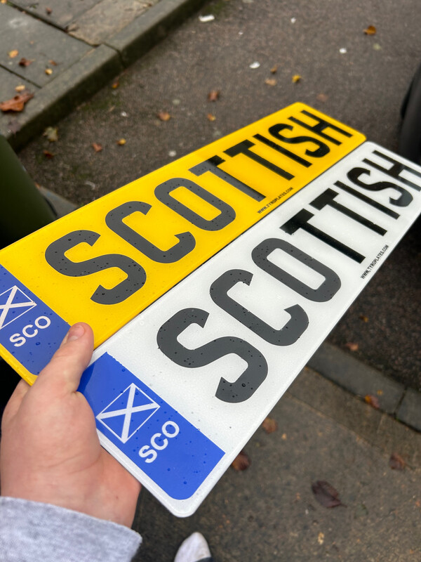 Pair Standard Printed Number Plates