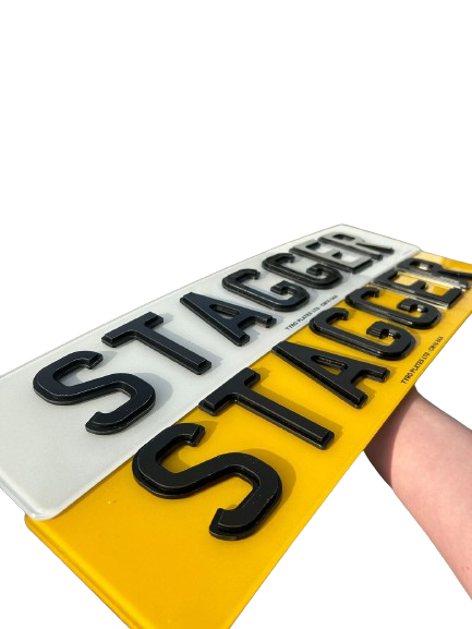 Pair Standard Printed Number Plates