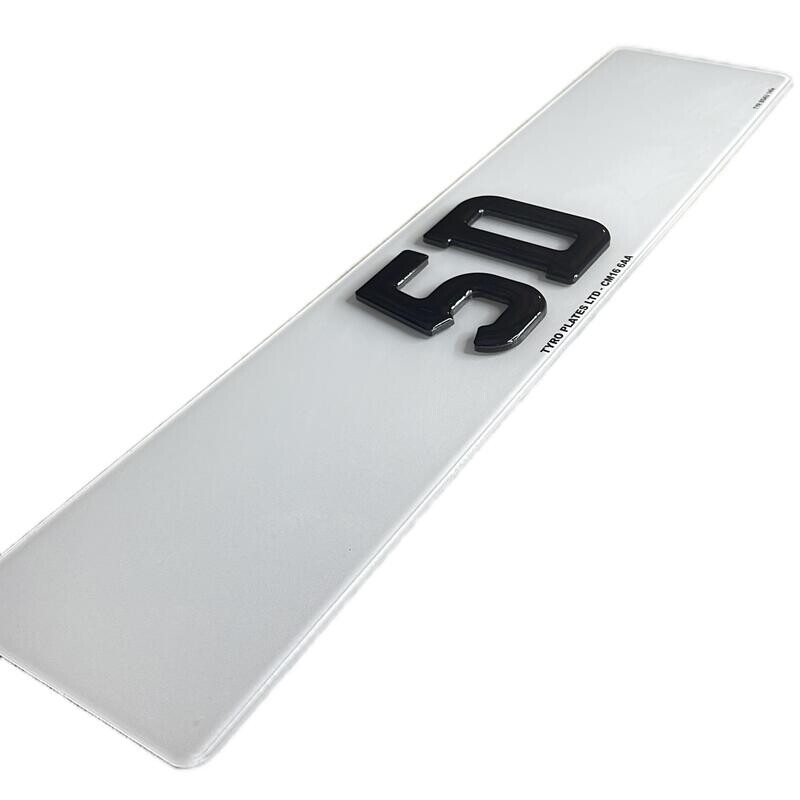 Pair Standard Printed Number Plates