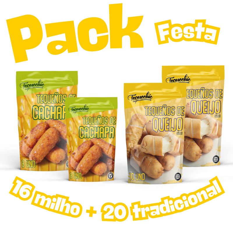 Pack Mix Tequeños de Cachapa e Queijo – 36 unidades