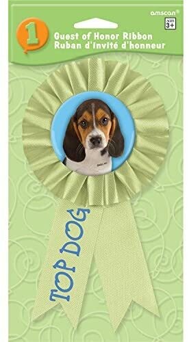 Party Pups Top Dog Award Ribbon AMZ+