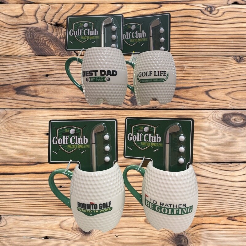 16oz Golf Mug With Mini Pen Putter and 3 Gold Balls+