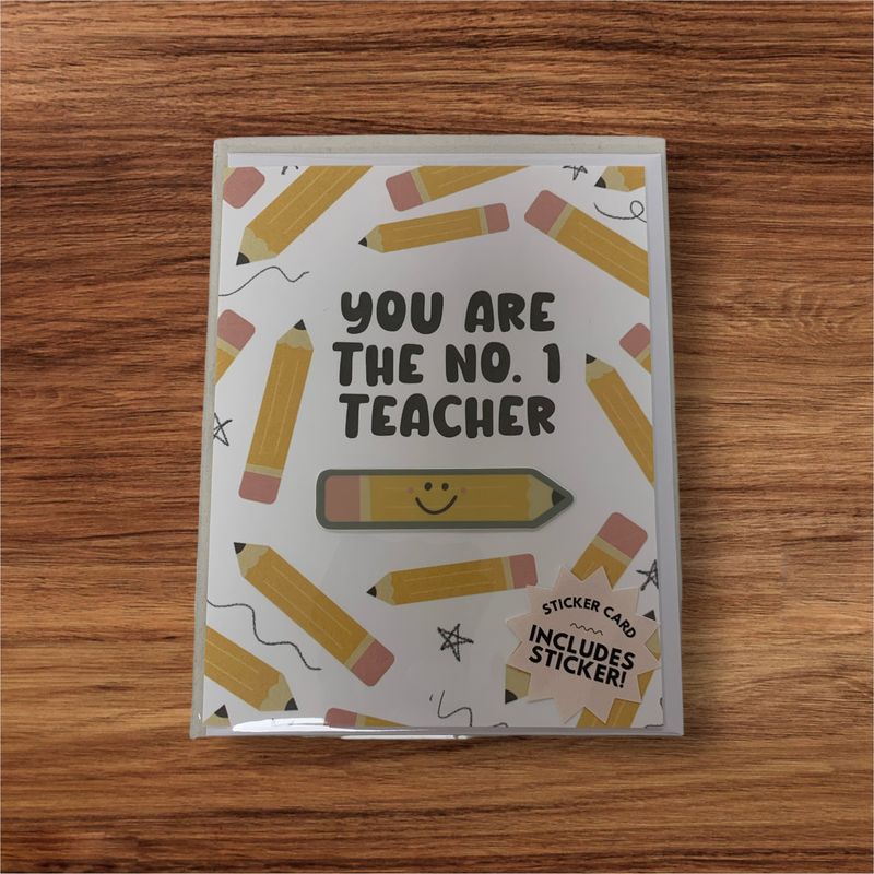 You Are The Number 1 Teacher Greeting Card