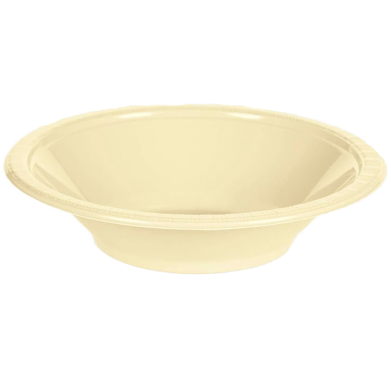 Ivory Plastic Bowls 20 Count