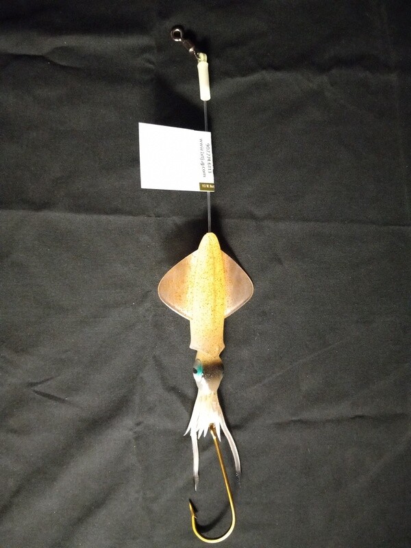 B&J Savage Squid Rig 10" Glow 14/0 J-Hook
