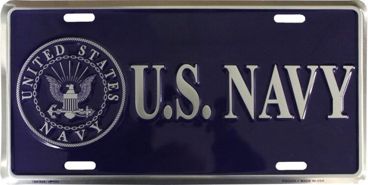 US Navy License Plate