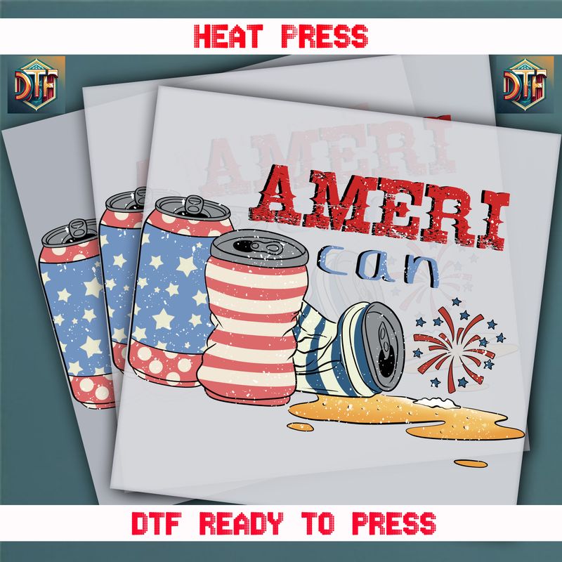 Ready To Press American DTF Transfers