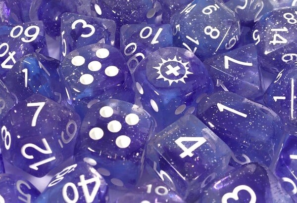 Cleric's Divinity Set of 15 Polyhedral Dice with Arch'd4