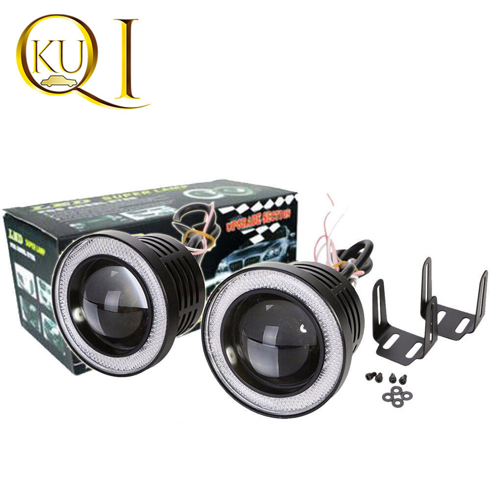 LED Angel Eye projectors Bull's Eye Cob Daytime Running Modified Fish ...