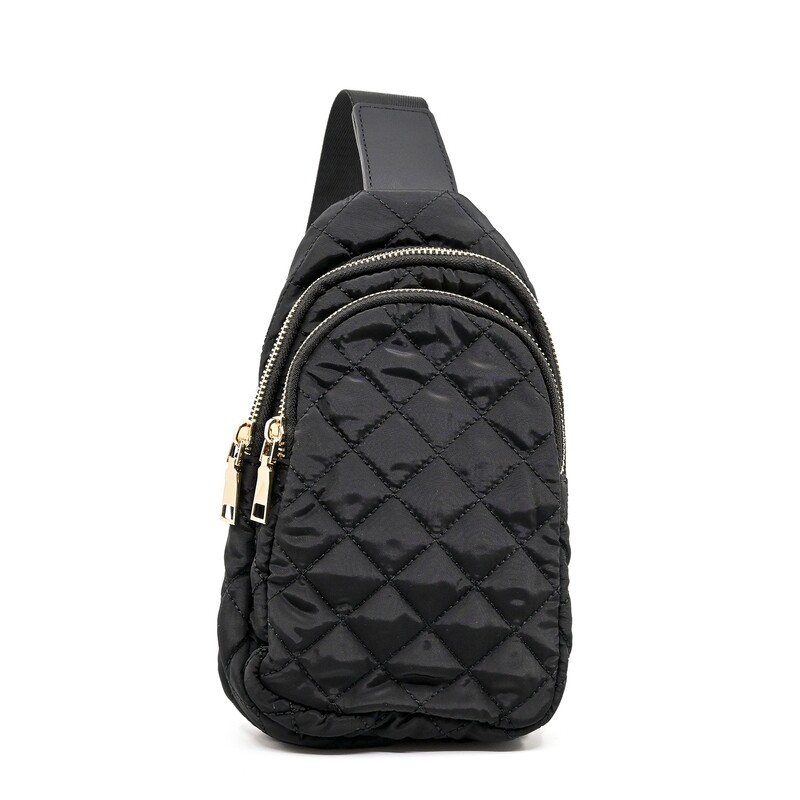Quilted Puffer Sling Bag