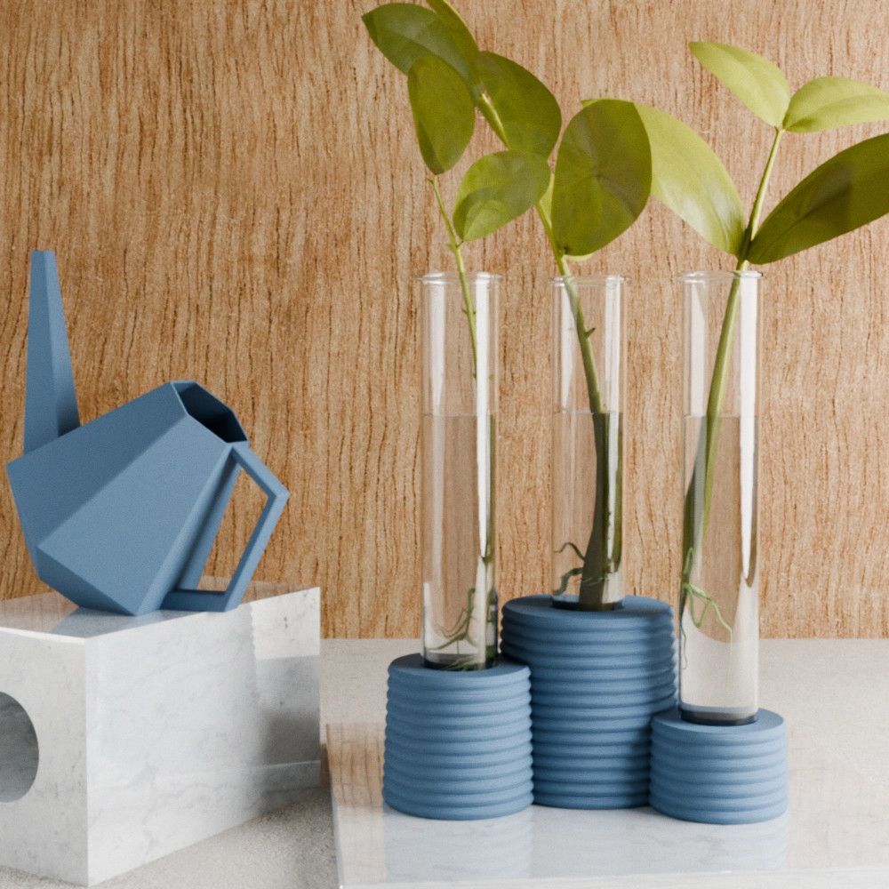 Triple Bubble Propagation Station in Muted Blue