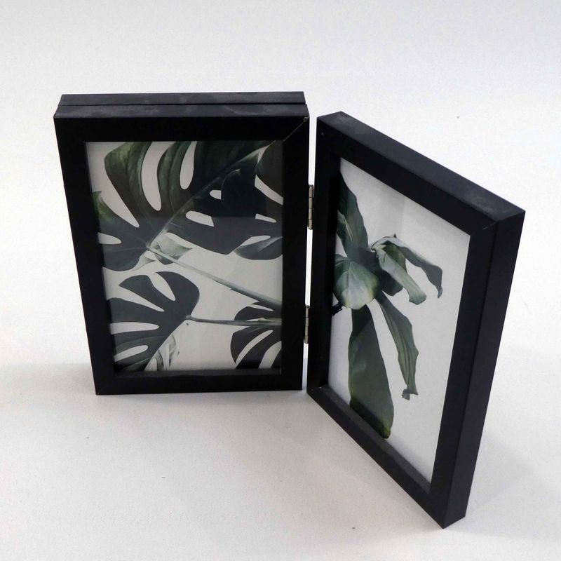 Hinged Double Frame - Black Finish 4x6