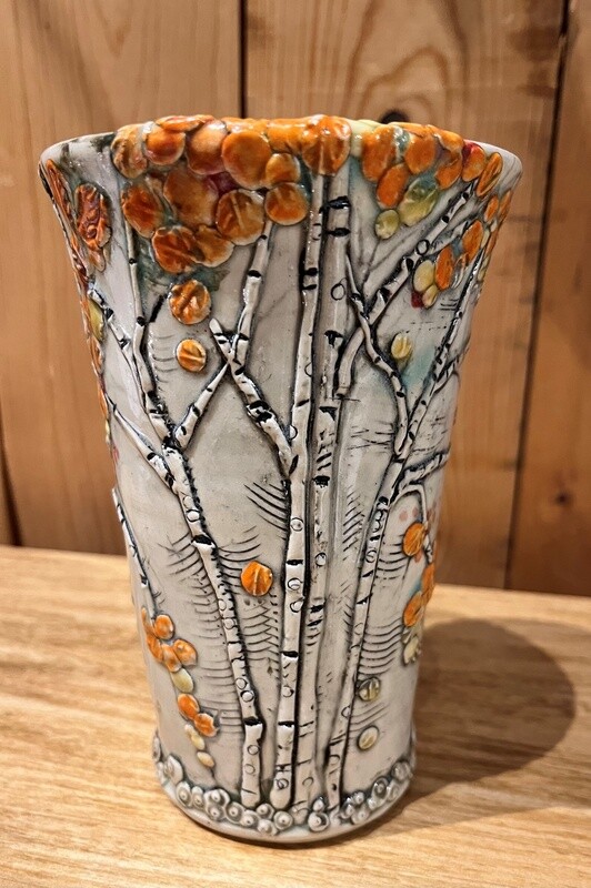 Johnson Vase Birch and Moon Sculpture