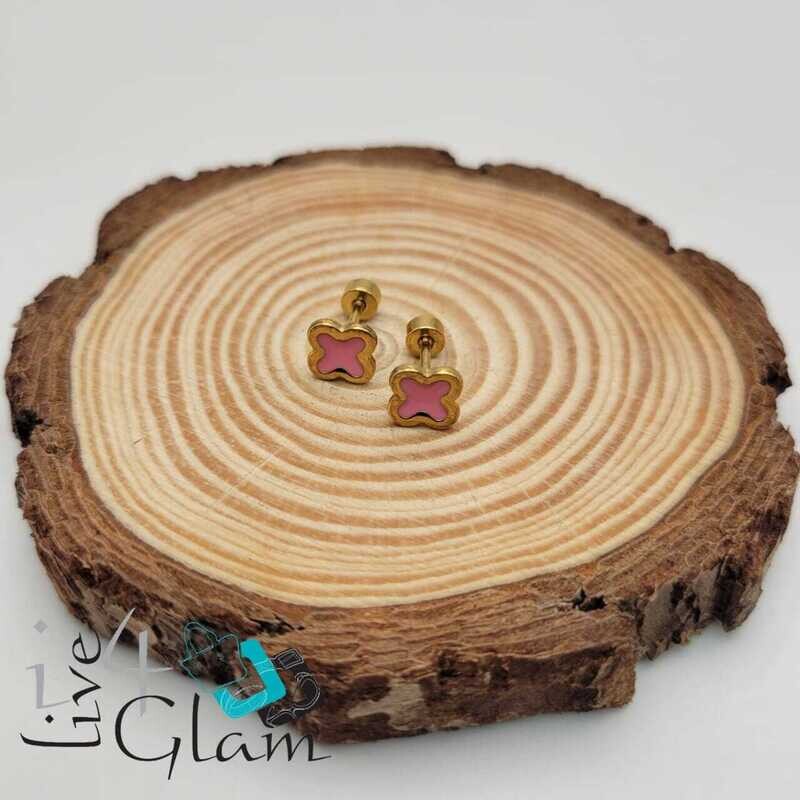 Stainless Steel Clover Screw Back