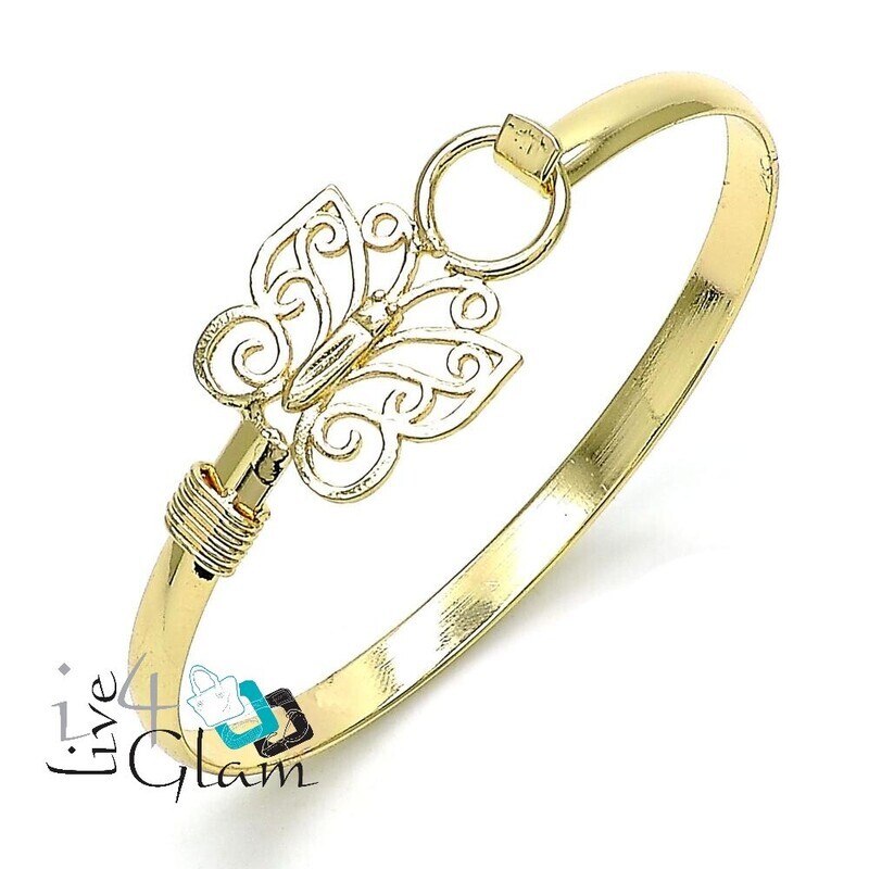 Gold Layered Butterfly Bangle