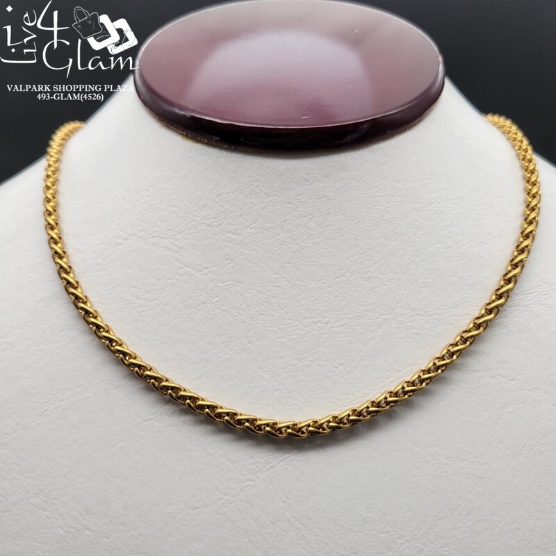 Stainless Steel Wheat 24" Link Chain 4mm