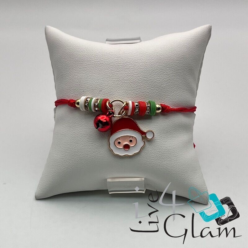 Santa Pull String Bracelet w Bell