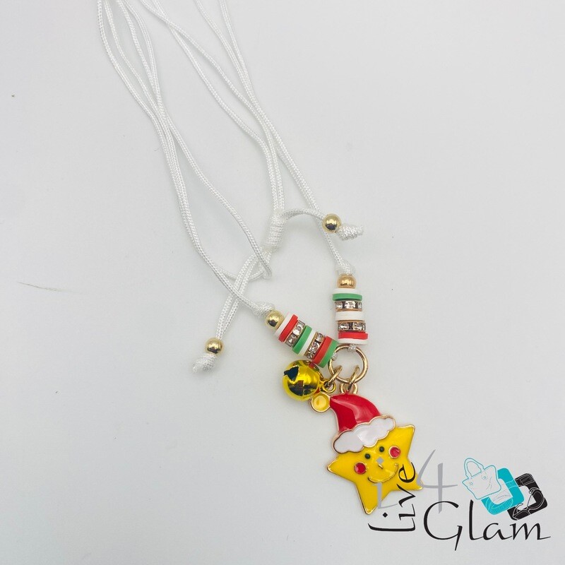 Star Pull String Necklace w Bell