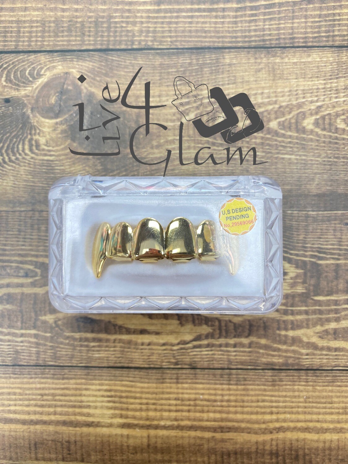 Plain Vampire Gold Grillz Top