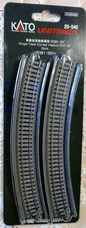 Kato N 20-540 Single Track Curved Viaduct R15" - 30 Degree