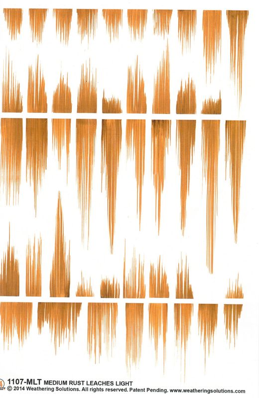 Weathering Solutions 1107-MLT Medium Rust Leaches-Light Multi scale