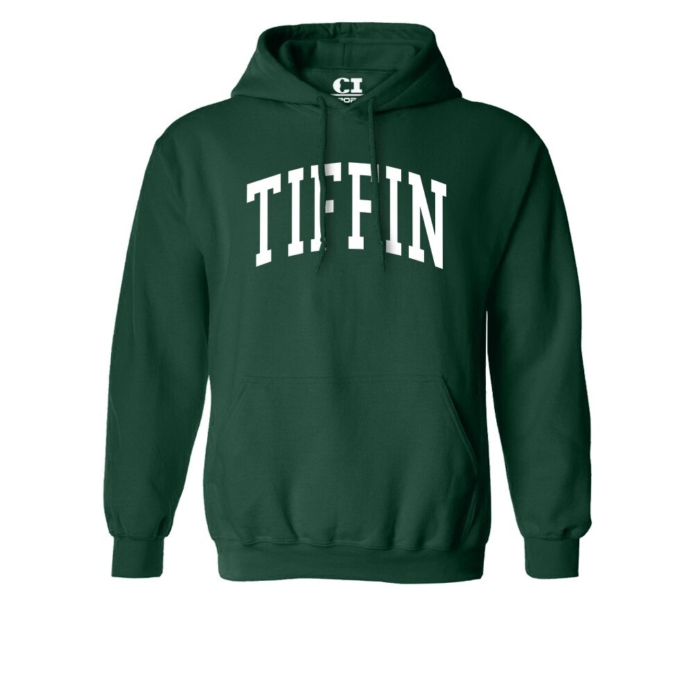Tiffin Green Hoodie- Big Letters