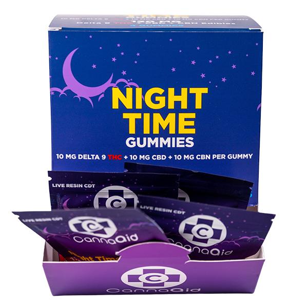 4ct-CannaAid Night Time Gummies THC+CBN+CBD
