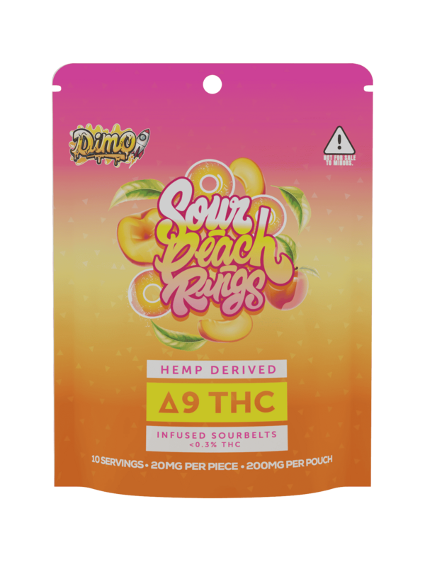 Delta 9 Sour Peach Rings - 200mg