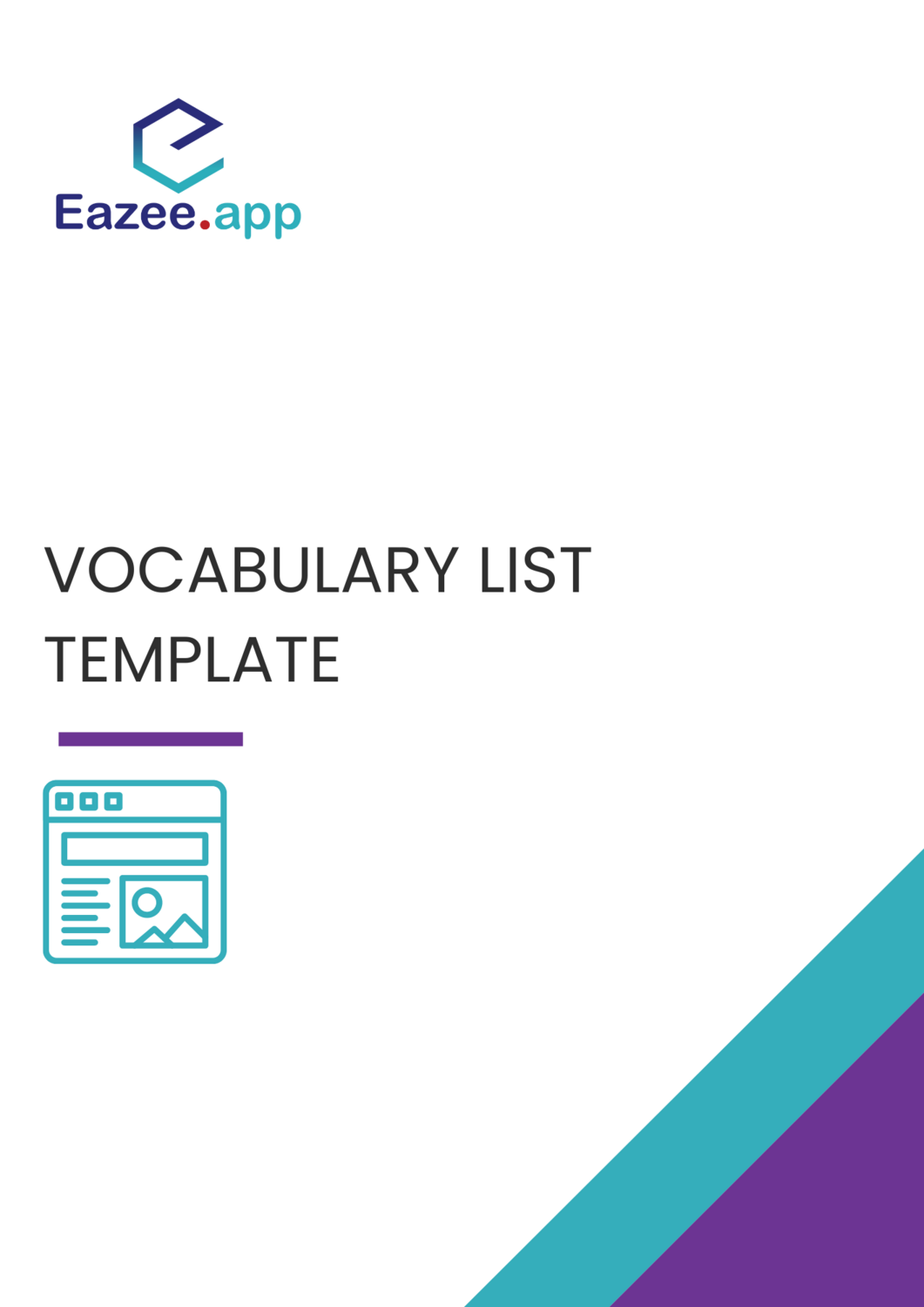 Vocabulary List Template