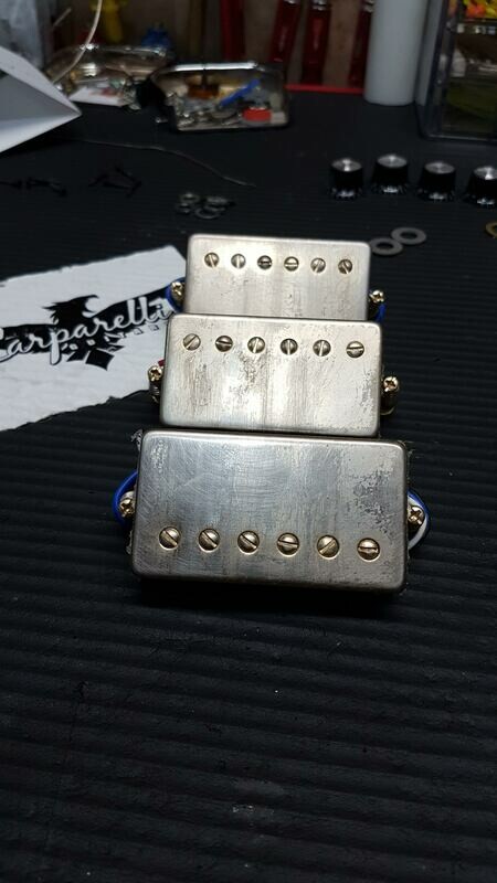 3 Reliced Humbucker Pickups Gold