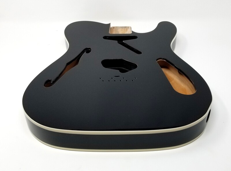 69 Telecaster Thinline Double Bound Alder Black NITRO Finish Semi-Hollow SS
