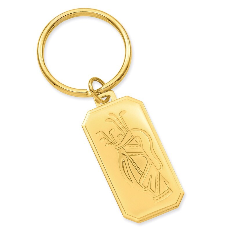 Kelly Waters Golf Bag Key Ring Gold-plated GL8726 - HomeBello
