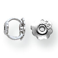2 Hole Threaded Earring Back Setting Platinum PL673 - HomeBello