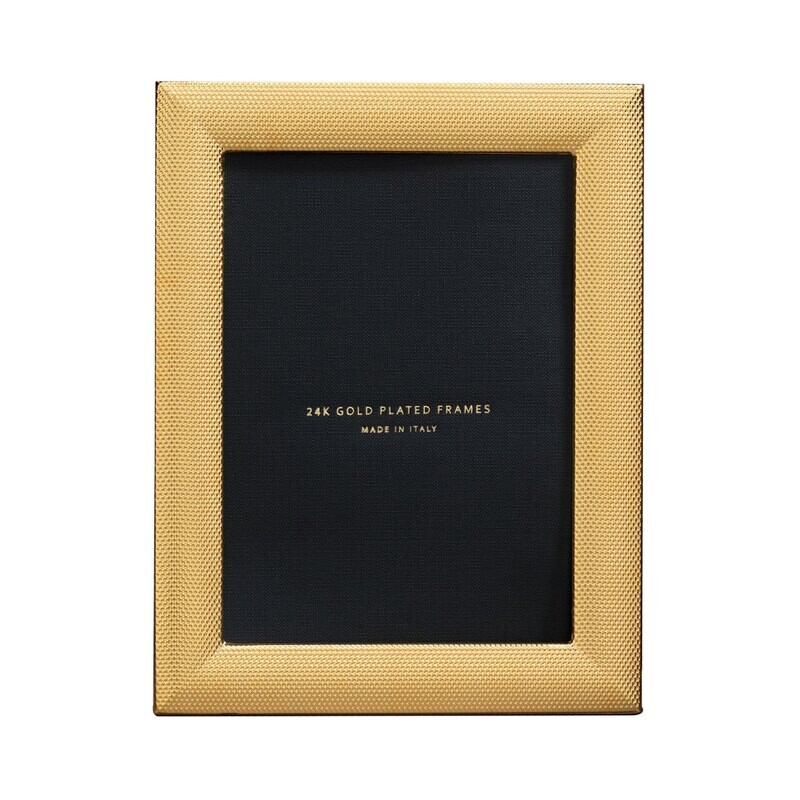 Cunill Cleo 5 x 7 Inch Picture Frame Engravable 24k Gold Plated 0.5 ...