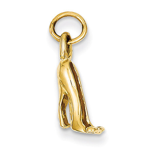 French Slipper Charm 14k Gold A9138 - HomeBello