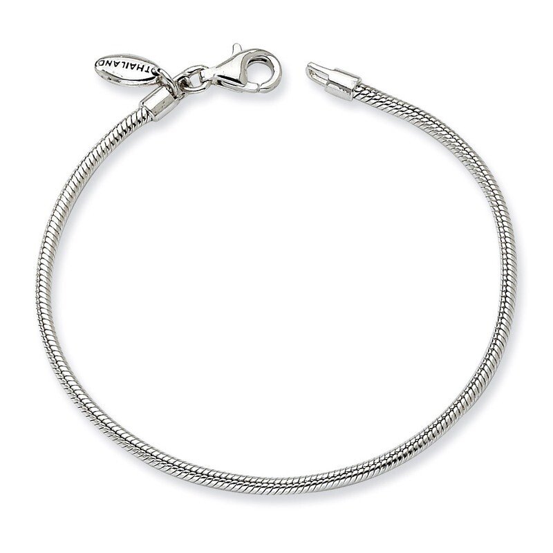 6 Inch Bead Bracelet - Sterling Silver QRS987-6 - HomeBello
