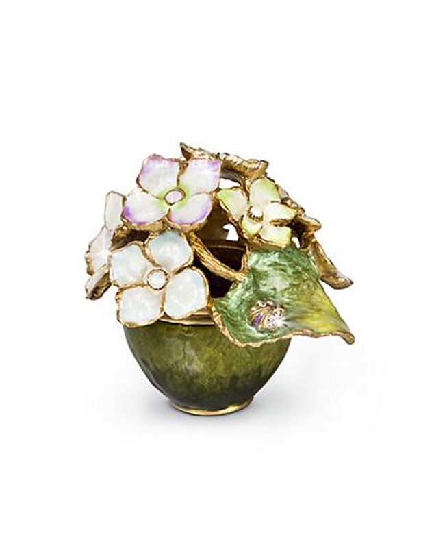 Jay Strongwater Carla Meadow Hydrangea Small Box SDH7281-278 - HomeBello