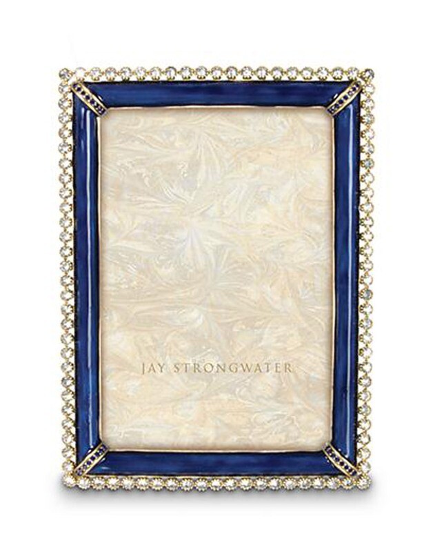 Jay Strongwater Lorraine Delft Garden Stone Edge 4 x 6 Inch Picture ...