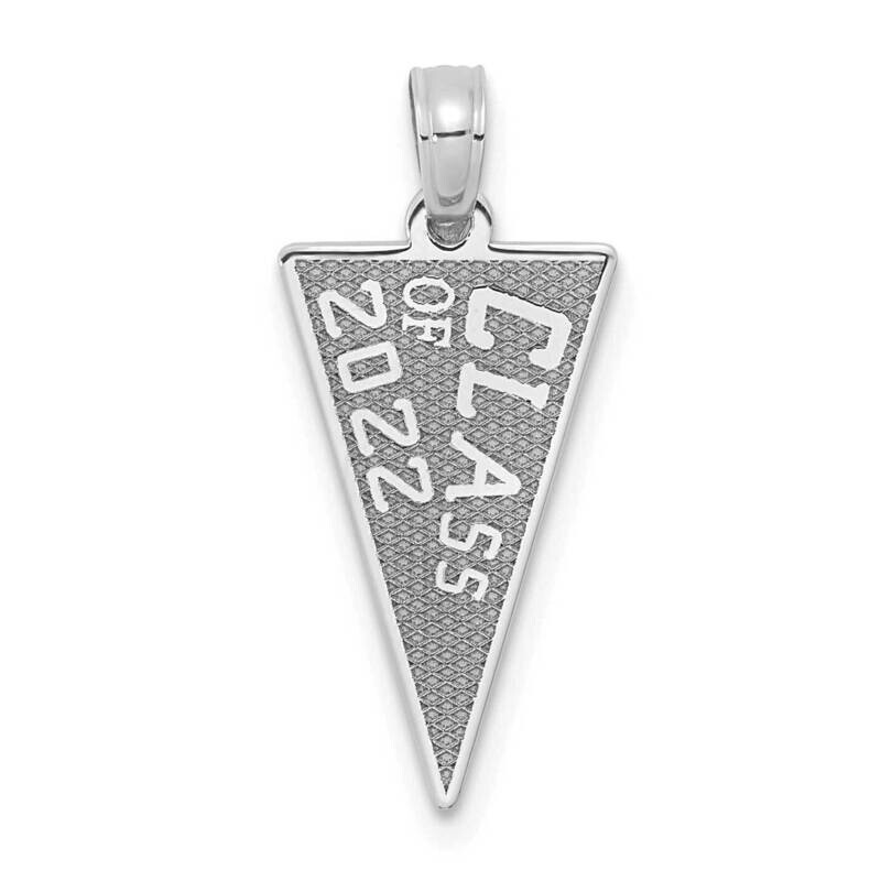 Class of 2022 Rally Flag Graduation Charm 14k White Gold K9935W - HomeBello