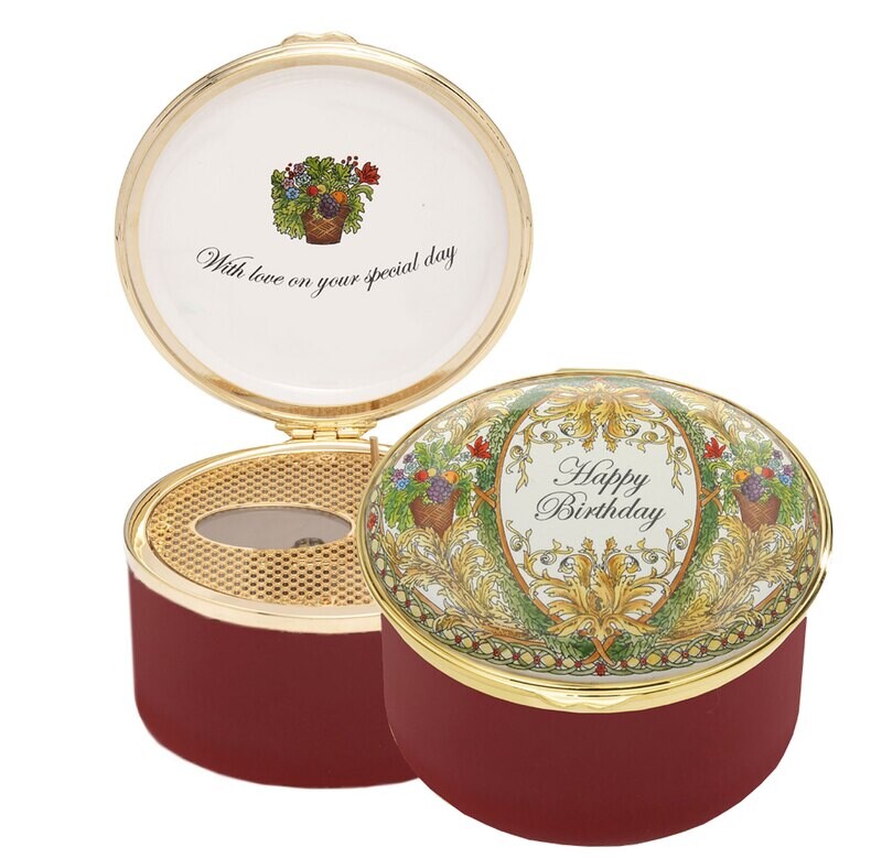 Halcyon Days Happy Birthday Musical Box ENHBM0651MG - HomeBello