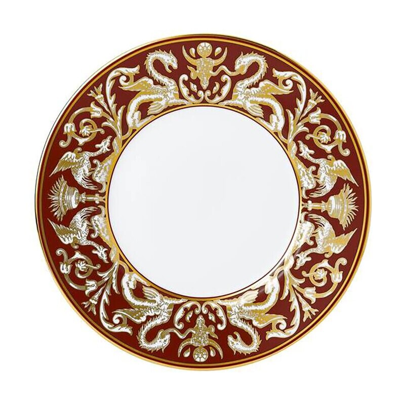 Wedgwood Renaissance Red Plate 9 Inch Florentine Accent 1058815 - HomeBello