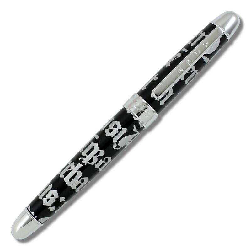 Acme Gothic Script Silver Roller Ball Pen PRD36R by Rod Dyer - HomeBello