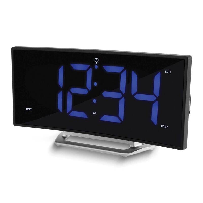 Curved LED Atomic Dual Alarm Clock GM24830 - HomeBello