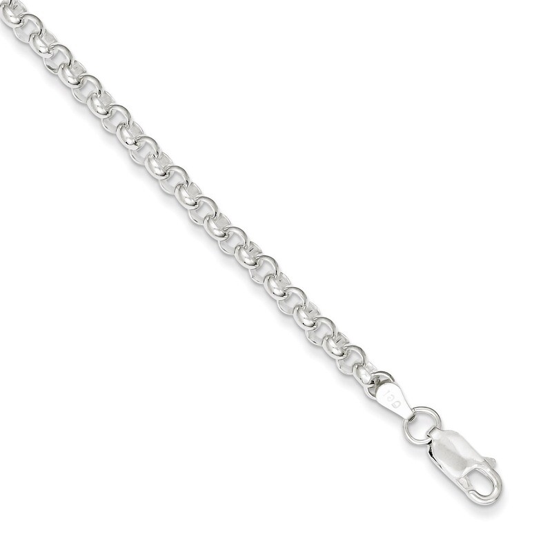 20 Inch 4mm Rolo Chain Sterling Silver QFC5-20 - HomeBello